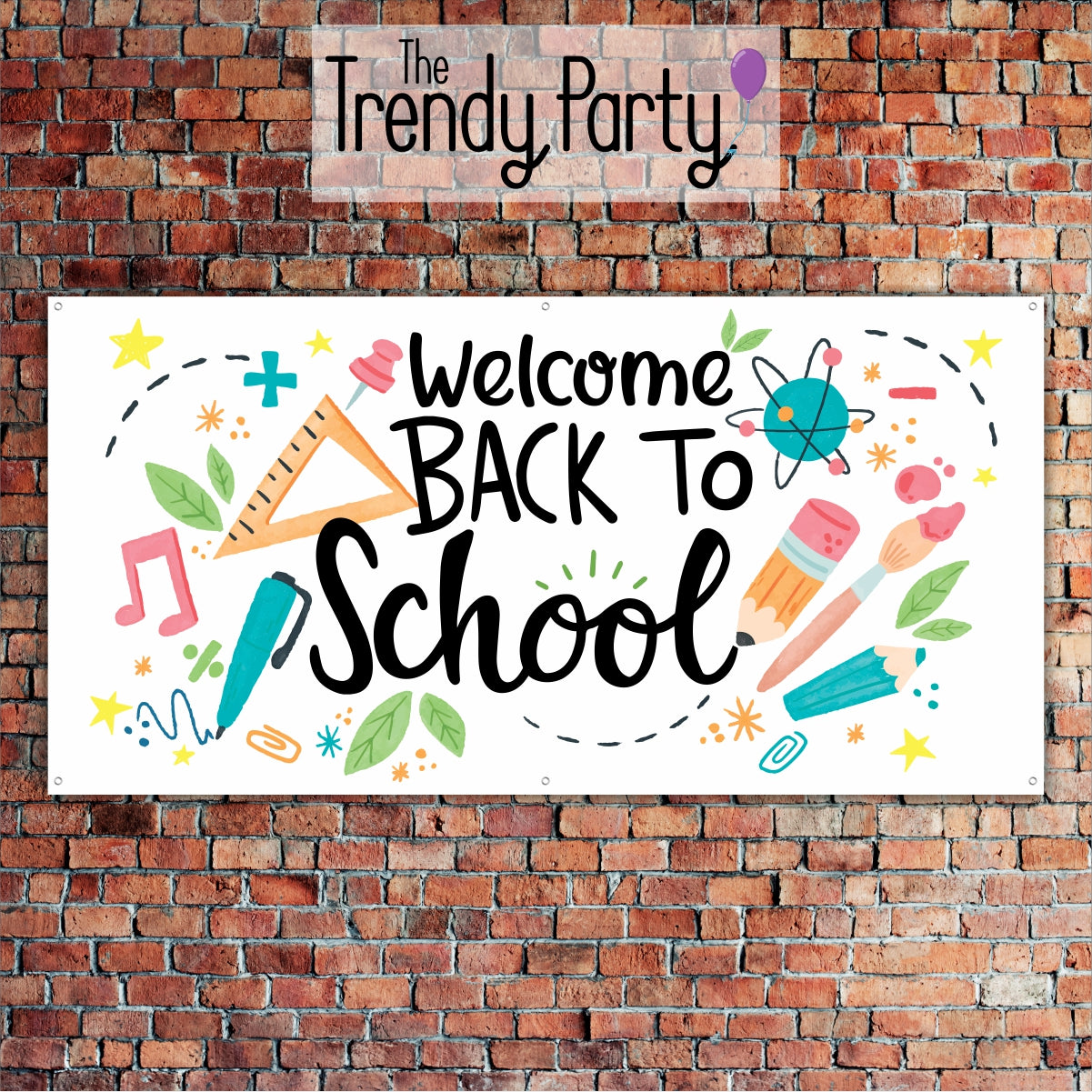 Welcome Back to School Banner - 4 foot by 8 foot – The Trendy Party