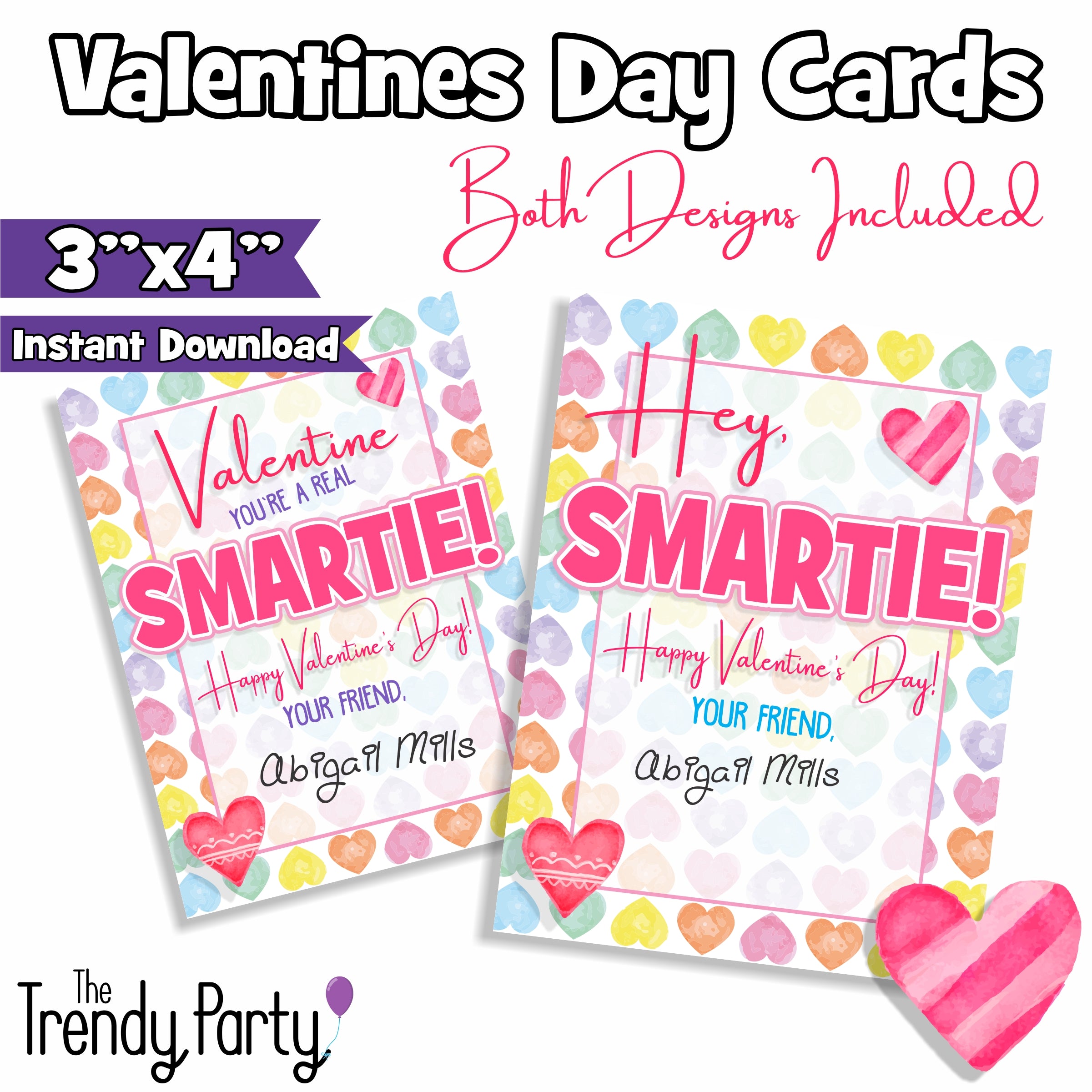 Hey, Smartie Valentine's Day Cards – The Trendy Party